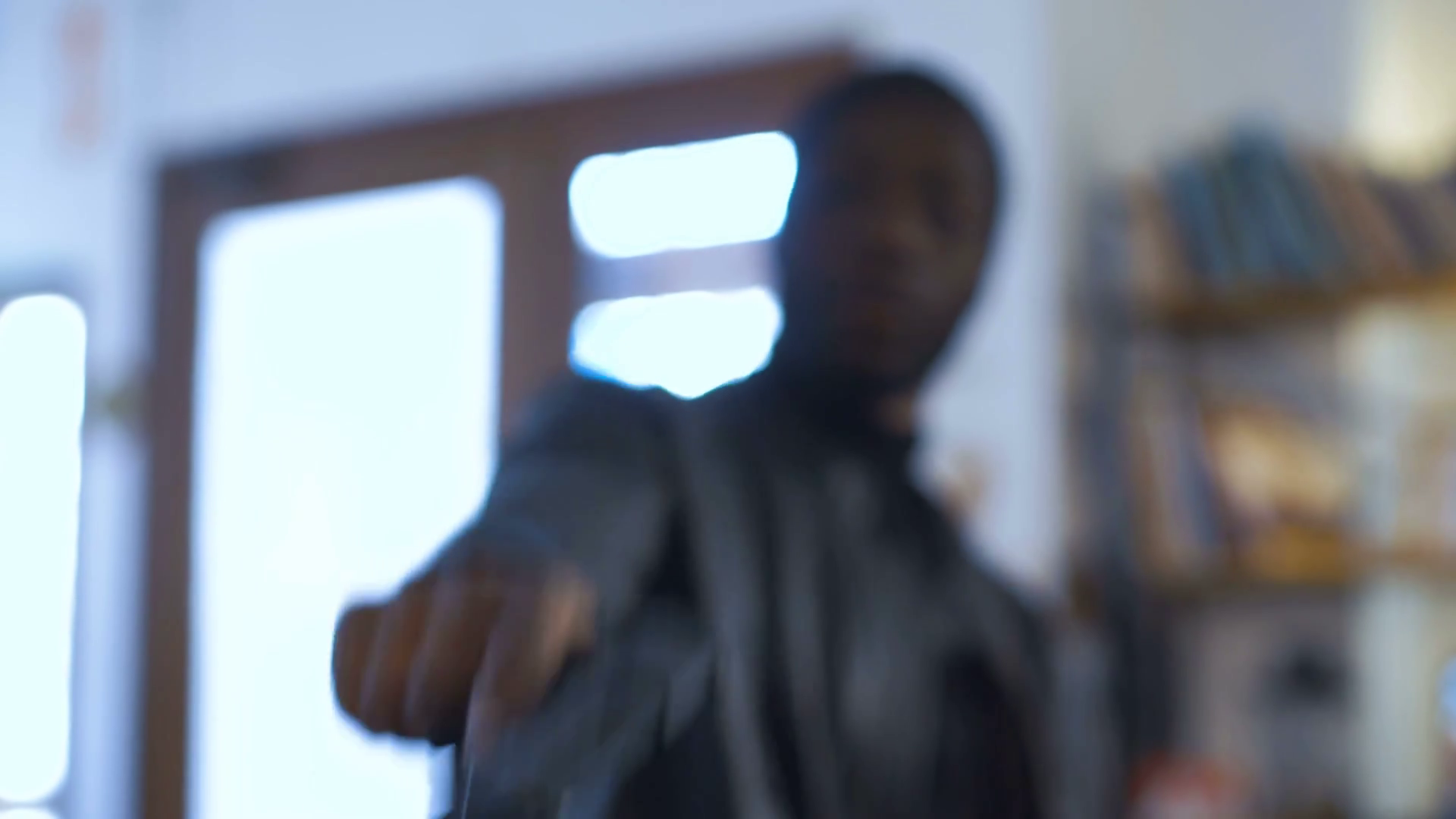 The Blurred African Robber Aiming With Gun Stock Footage SBV-313701580 ...