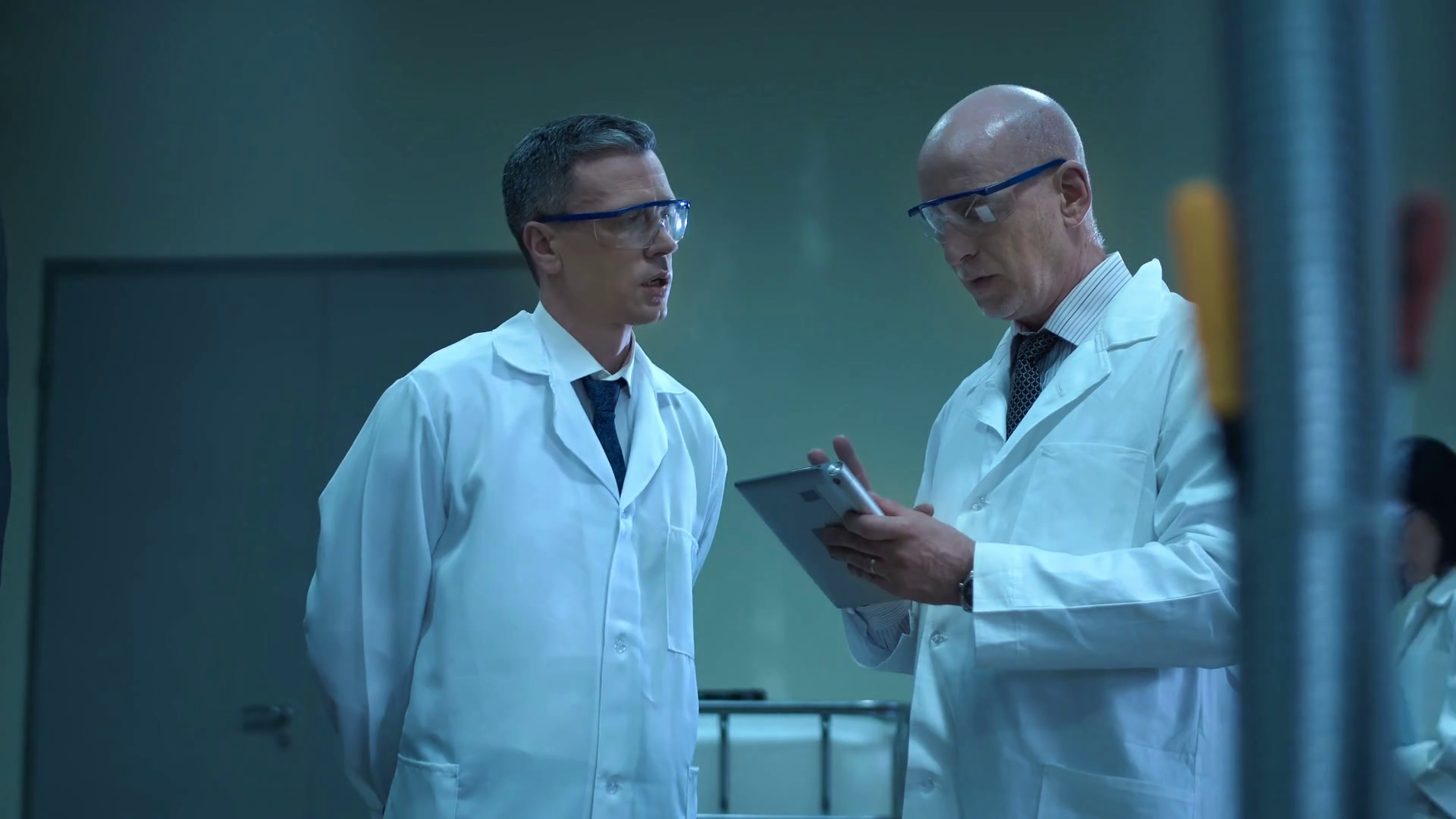 Two Scientists Standing Looking At Tablet Stock Footage SBV-313874506 ...