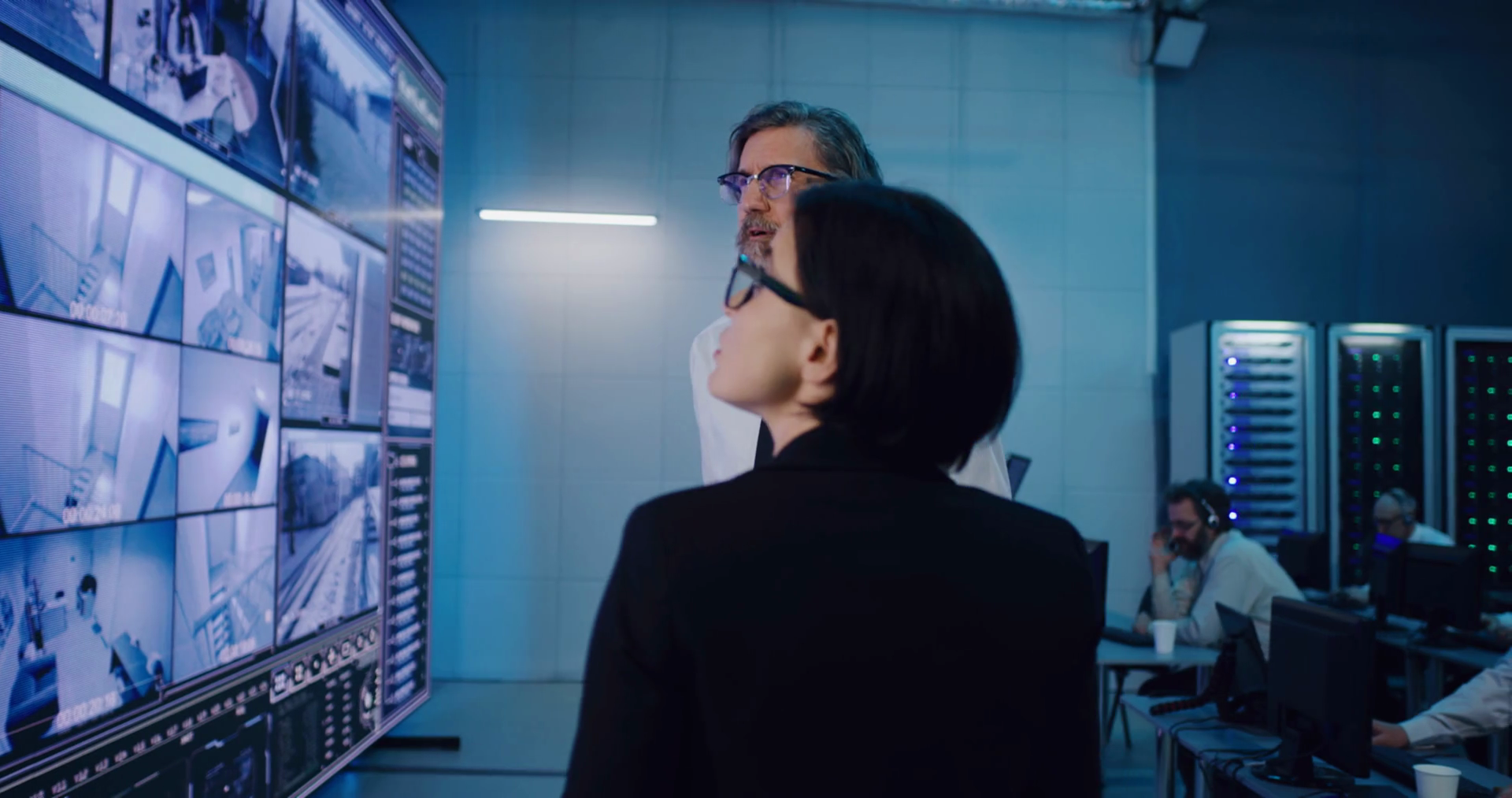 Zoom Out View Of Mature Man Young Woman In Stock Footage SBV-346412959 ...