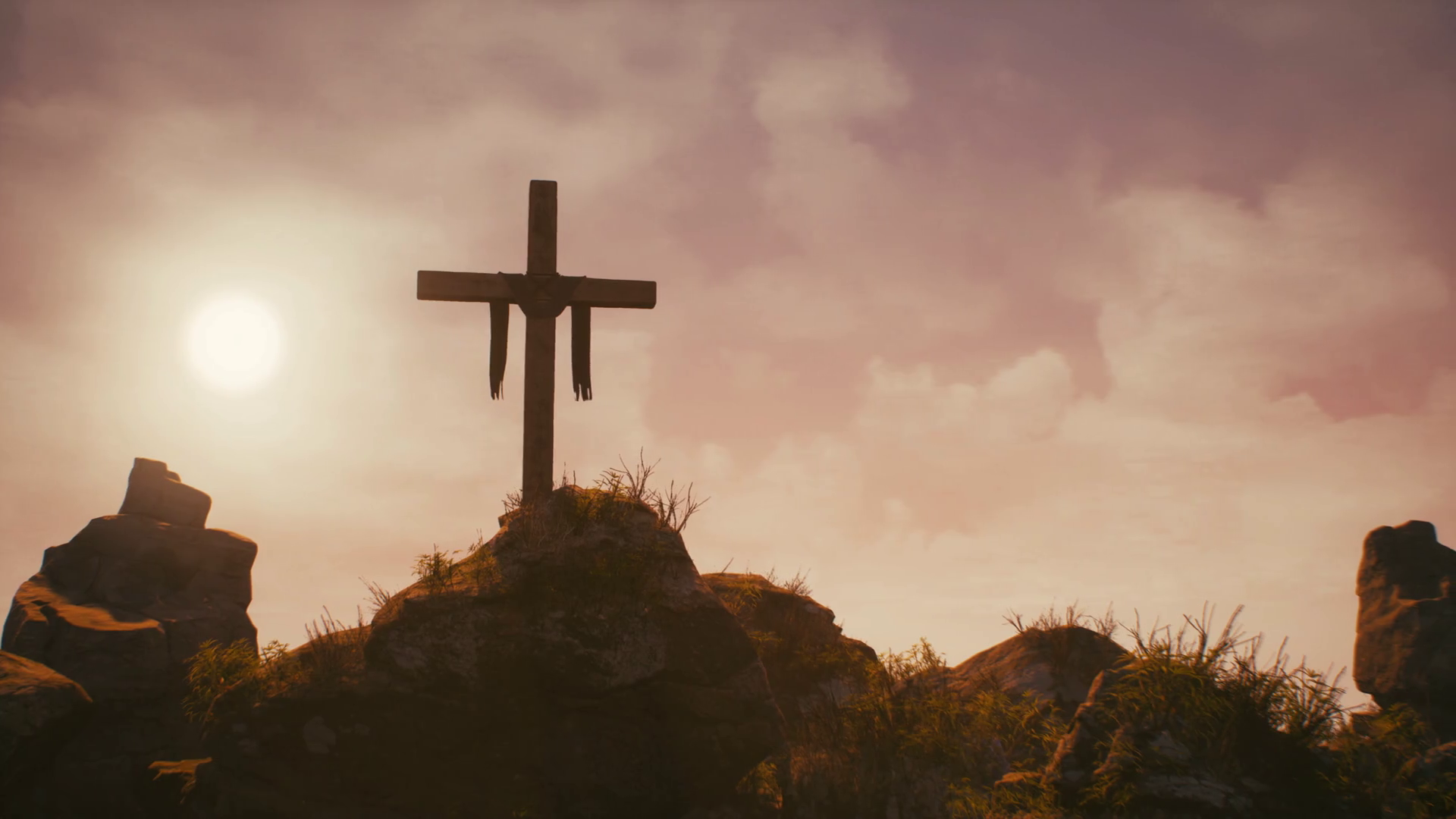 Zoom Out View Of Wooden Cross With Stock Motion Graphics SBV-346465069 ...