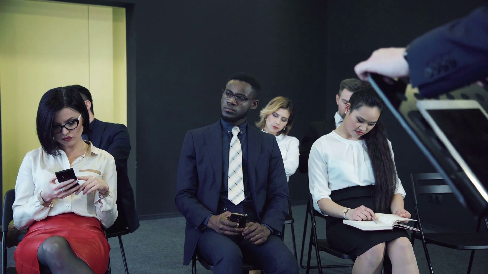 Bored Person Using Phone During Office Stock Footage SBV-312663999 ...