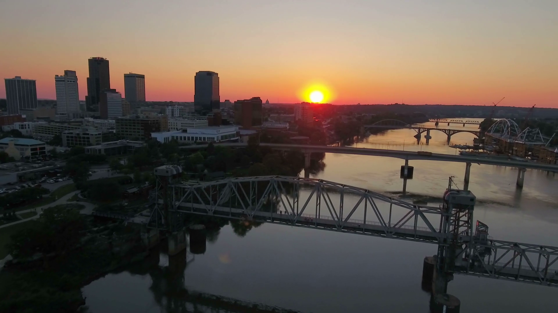 Aerial Arkansas Little Rock September 2016 Stock Footage SBV-312202734 ...