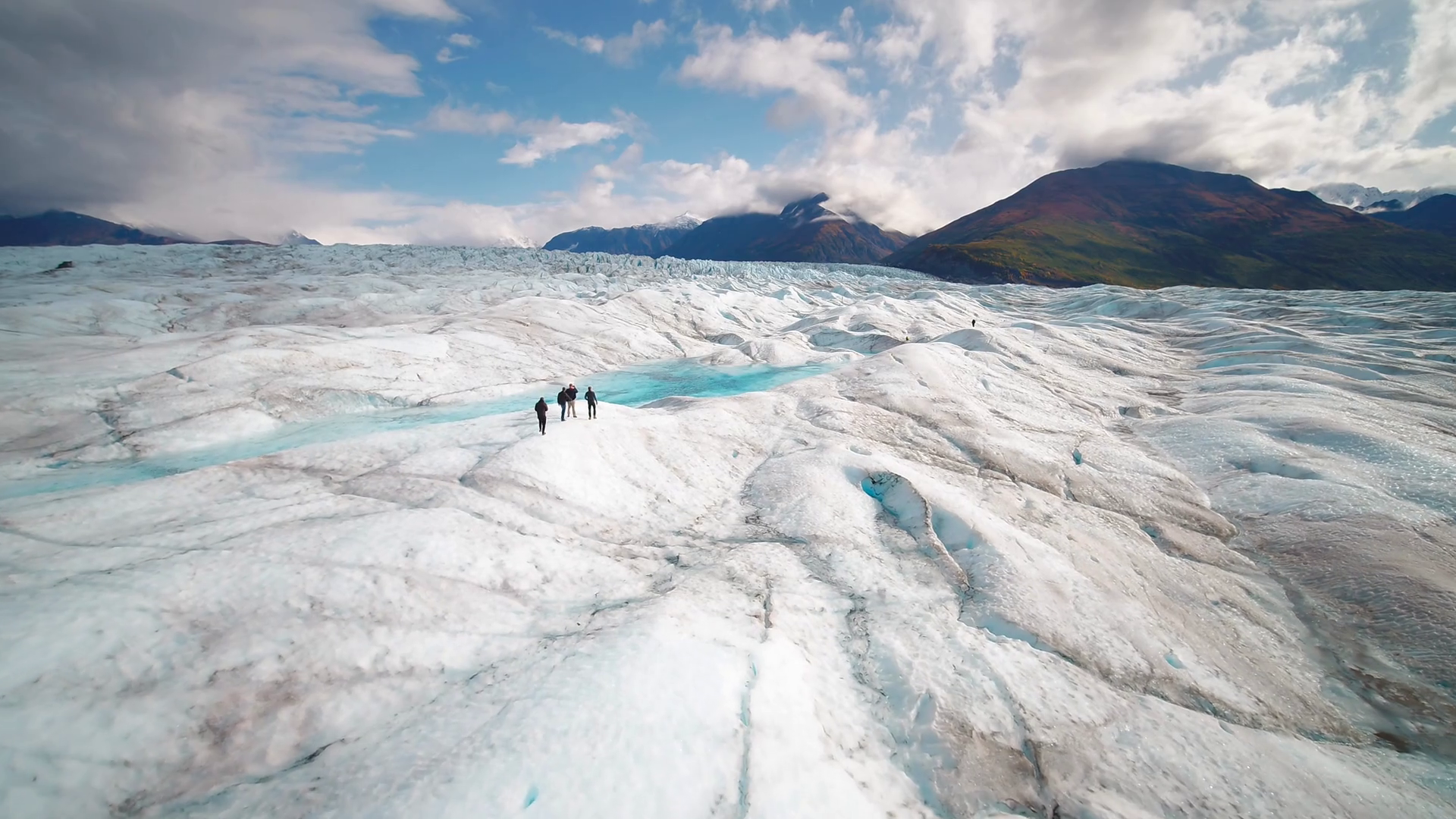 Aerial Alaska Knik Glacier September 2017 Stock Footage SBV-318428142 ...