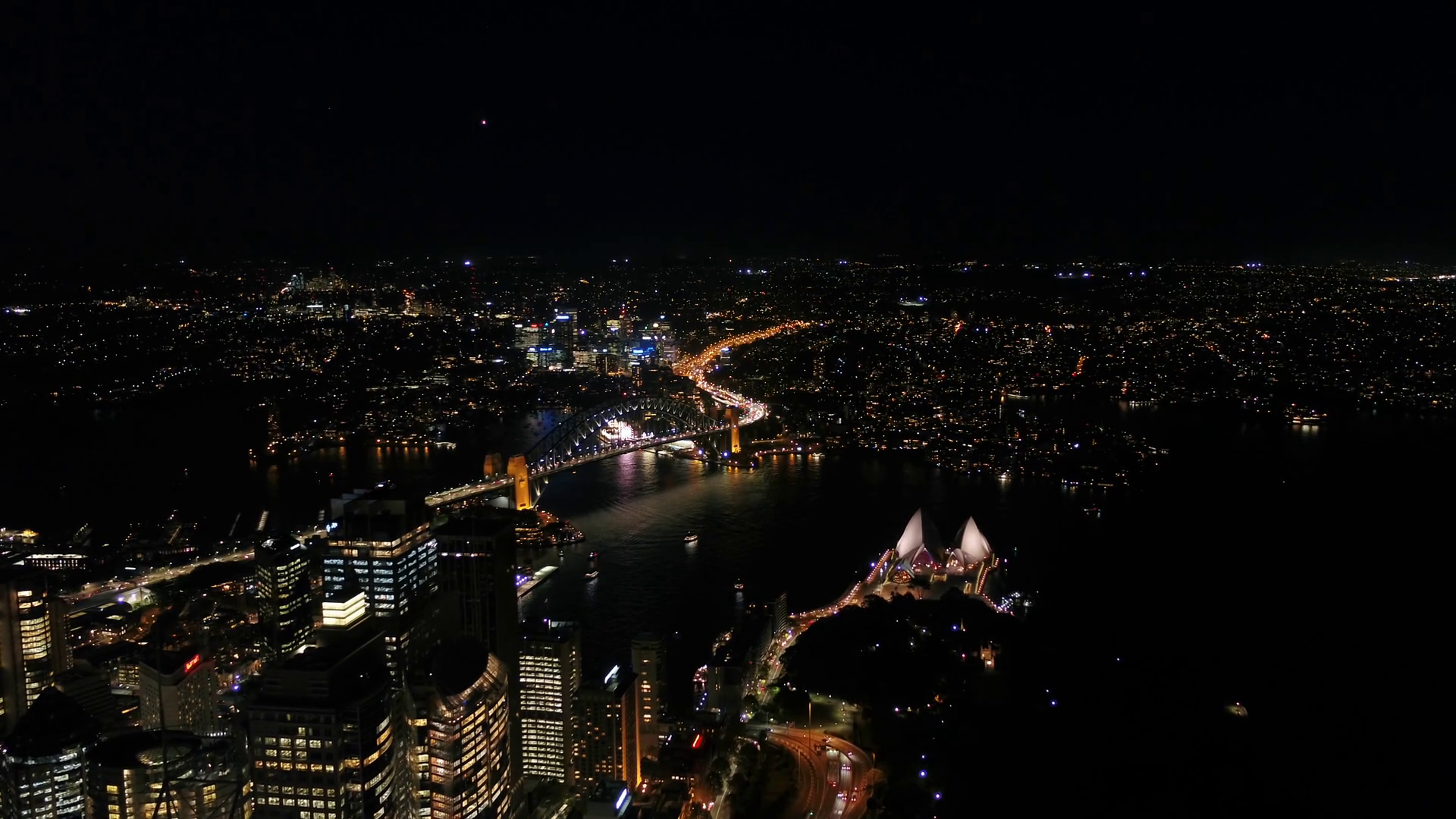 Aerial Australia Sydney April 2018 Night Stock Footage SBV-323013728 ...