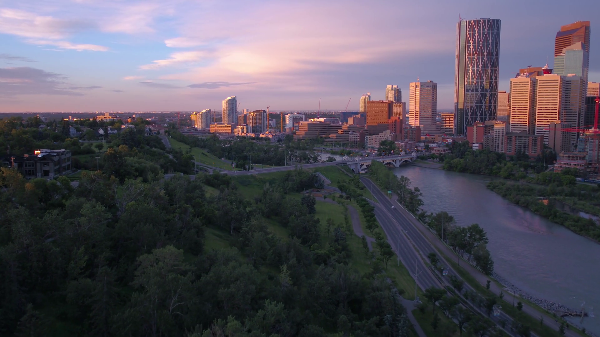 Aerial Canada Calgary June 2017 Sunrise 4k Stock Footage SBV-315747095 ...