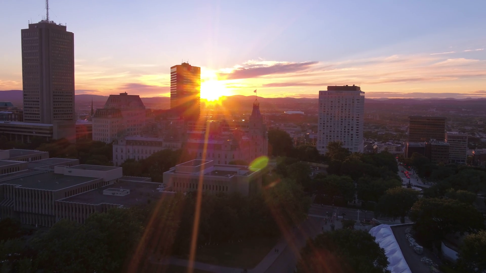 Aerial Canada Quebec City July 2017 Sunset Stock Footage SBV-317778485 ...