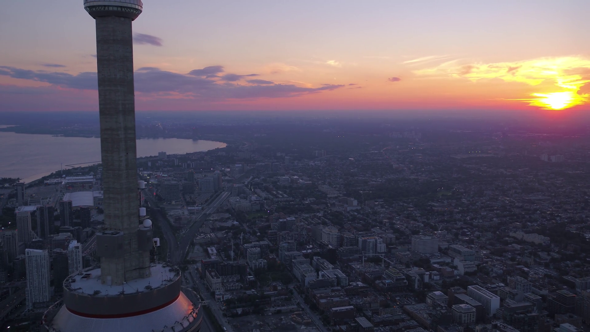 Aerial Canada Toronto July 2017 Sunset 4k Stock Footage SBV-317782566 ...