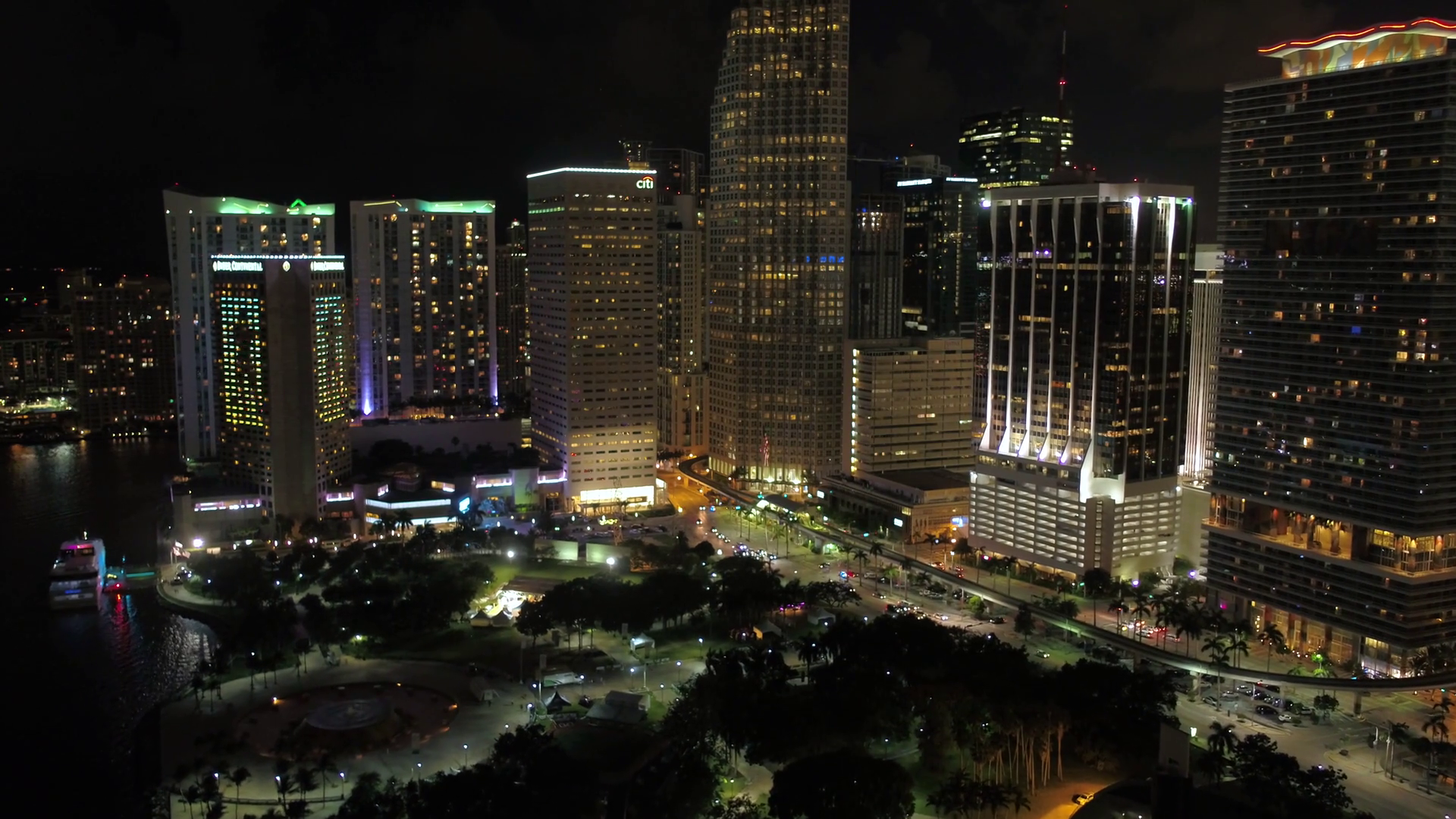 Aerial Florida Miami July 2017 Night 4K Inspire 2 Stock Video Footage ...