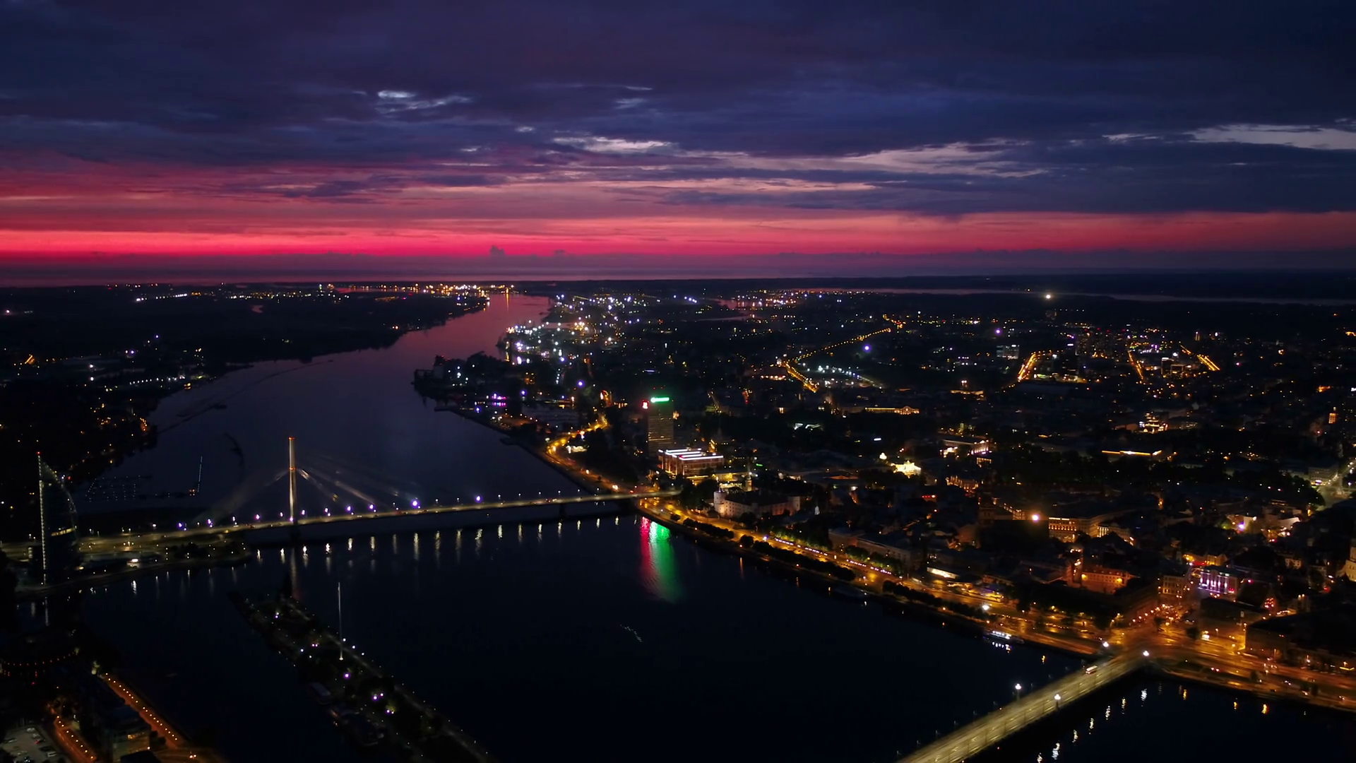 Aerial Latvia Riga June 2018 Night 30mm 4K Inspire 2 Prores Aerial ...