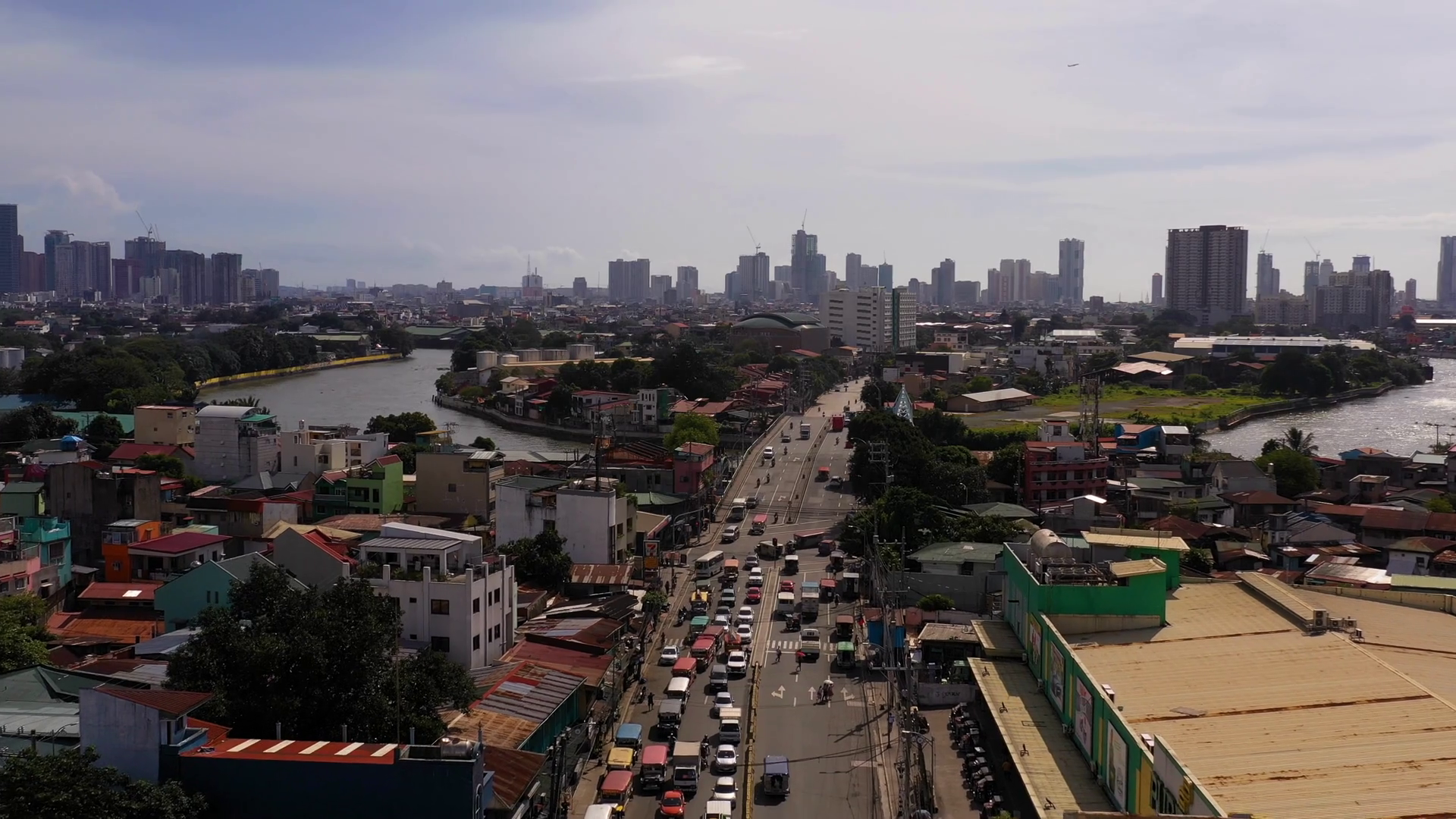 Aerial Video Of Downtown Manila In Stock Footage SBV-338125263 ...