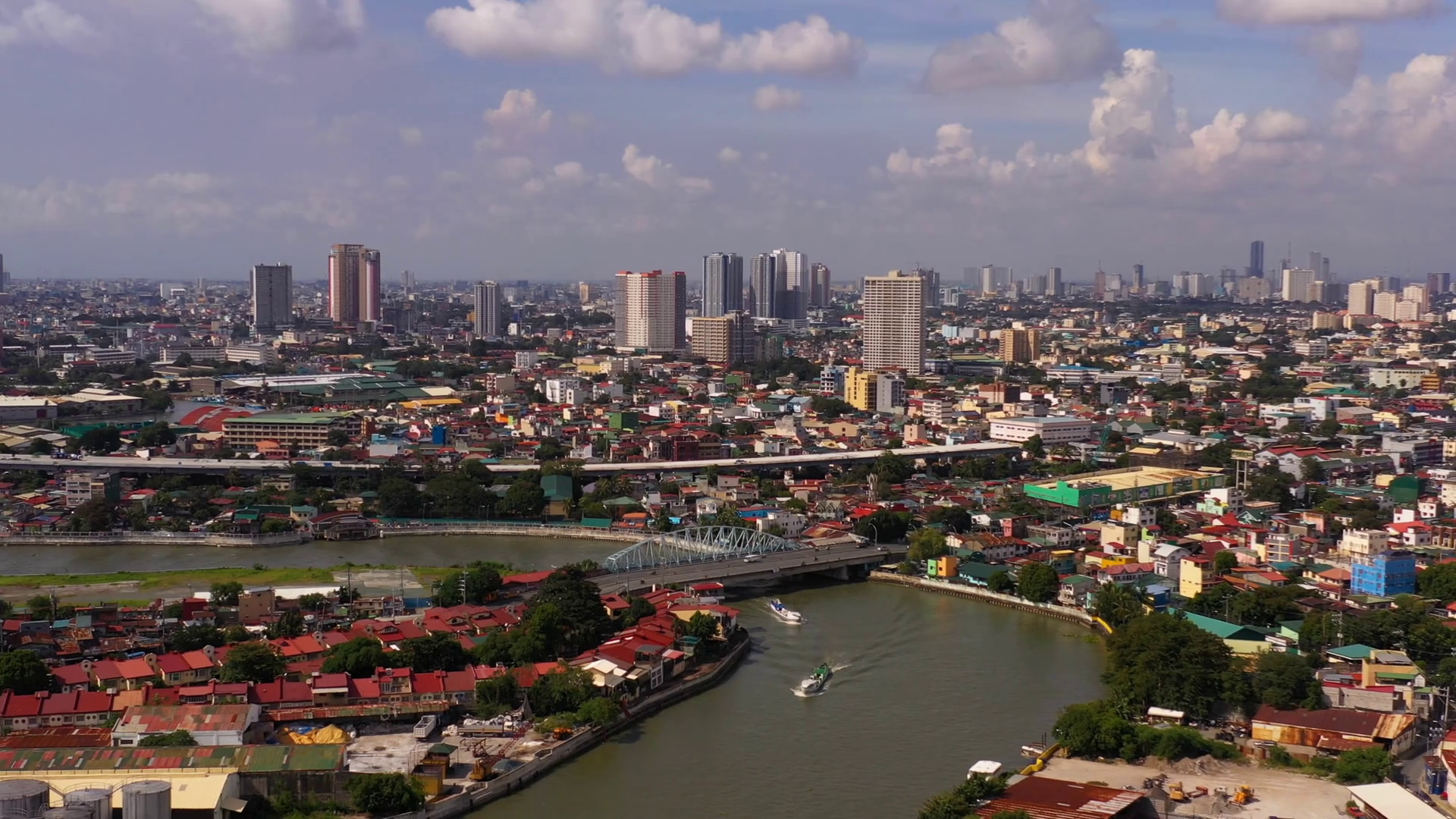Aerial Video Of Downtown Manila In Stock Footage SBV-338125270 ...