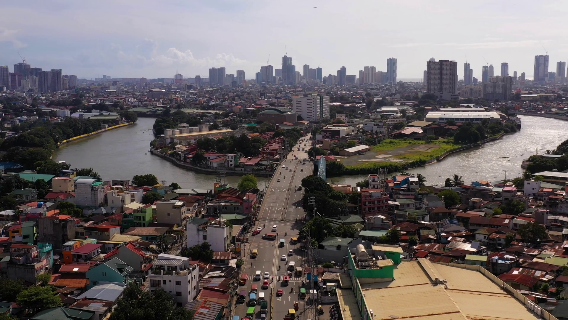 Aerial Video Of Downtown Manila In Stock Footage SBV-338125300 ...