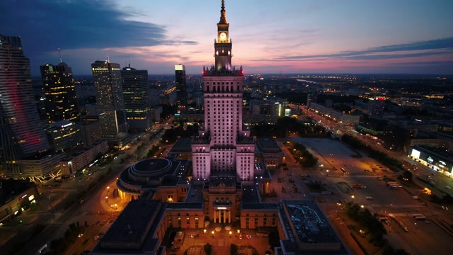 Warsaw Night Stock Footage: Royalty-Free Video Clips - Storyblocks