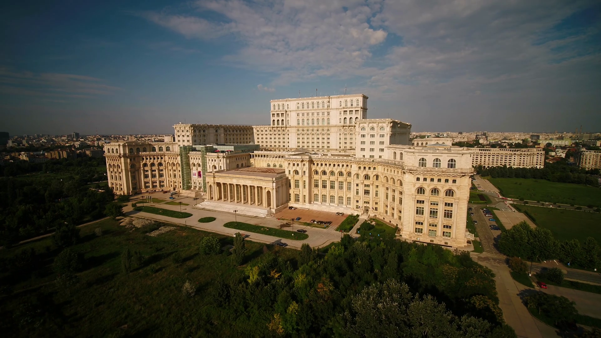Aerial Romania Bucharest June 2018 Sunny Day Stock Footage SBV ...