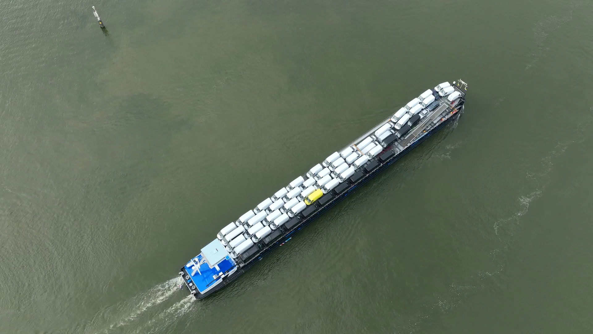Ferry Carrying New Vans Vehicles At Sea Stock Footage SBV-348374787 ...