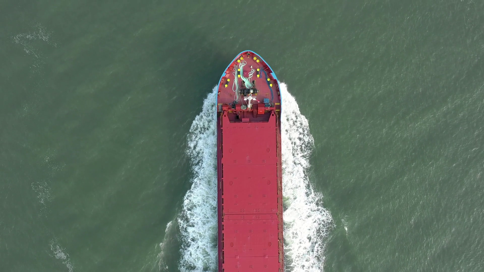 Bird's Eye View Of Cargo Ship At Sea Stock Footage SBV-348375252 ...