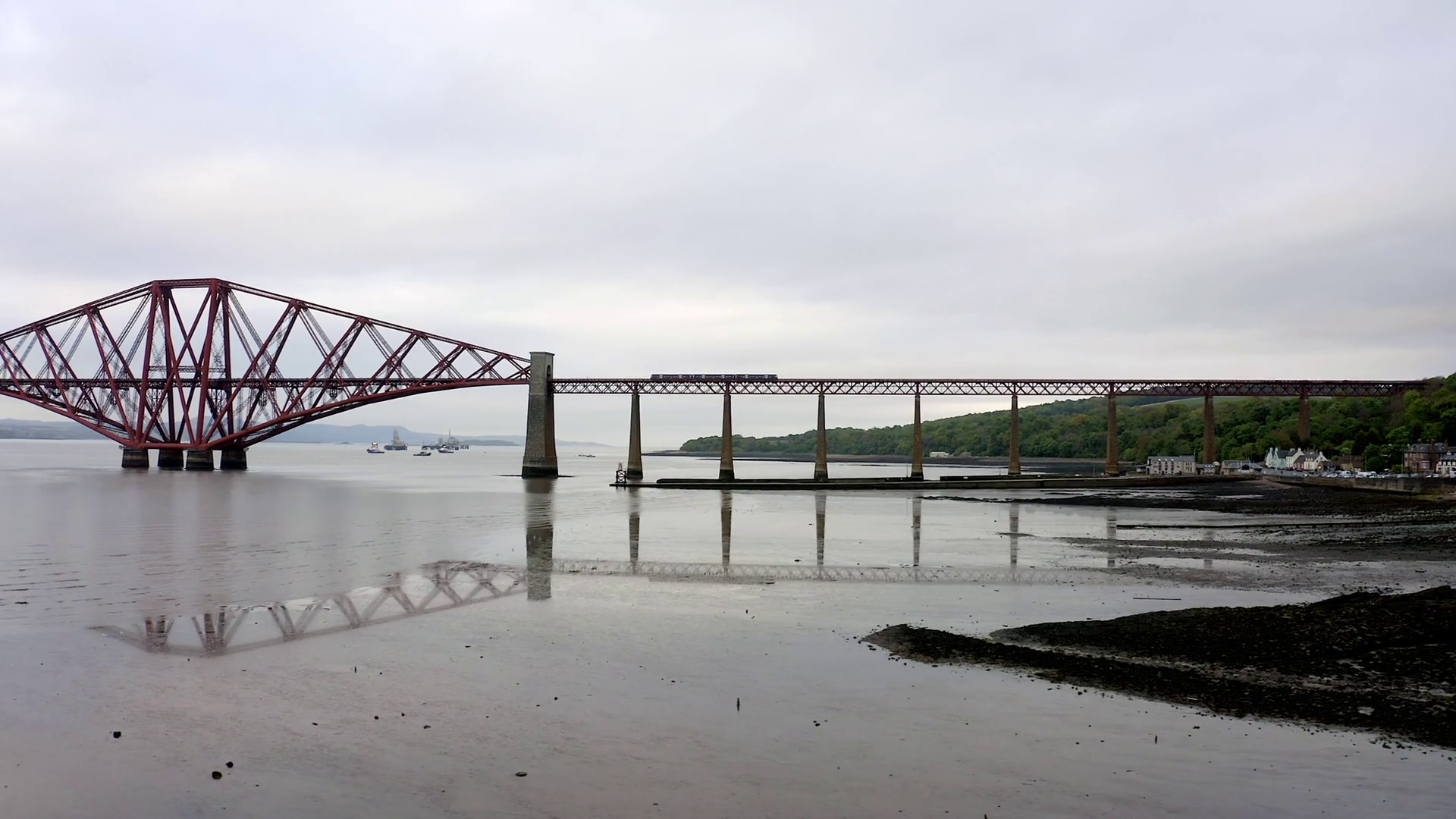 The Forth Railway Bridge In Edinburgh Stock Footage SBV-348864819 ...