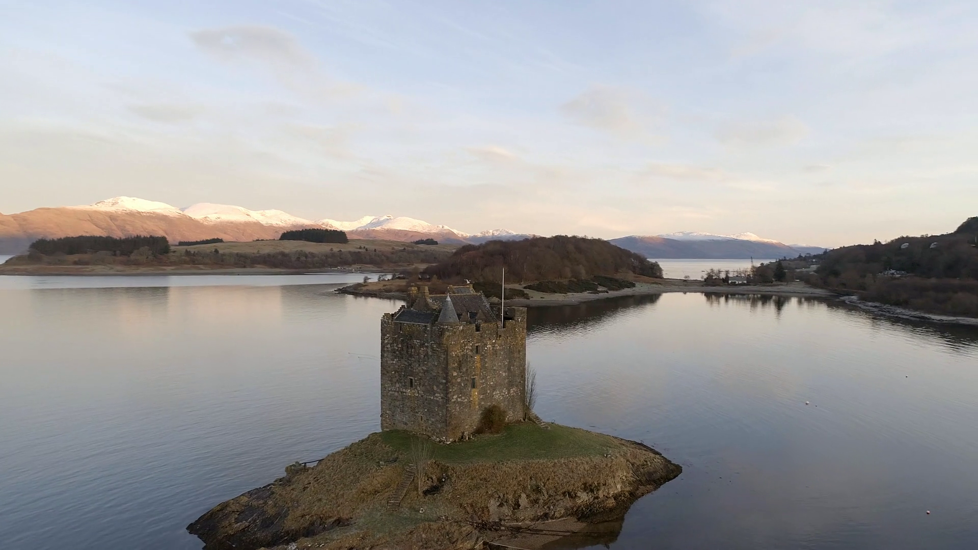 Ruins Of Castle Stalker In Scotland Stock Footage SBV-348561150 ...