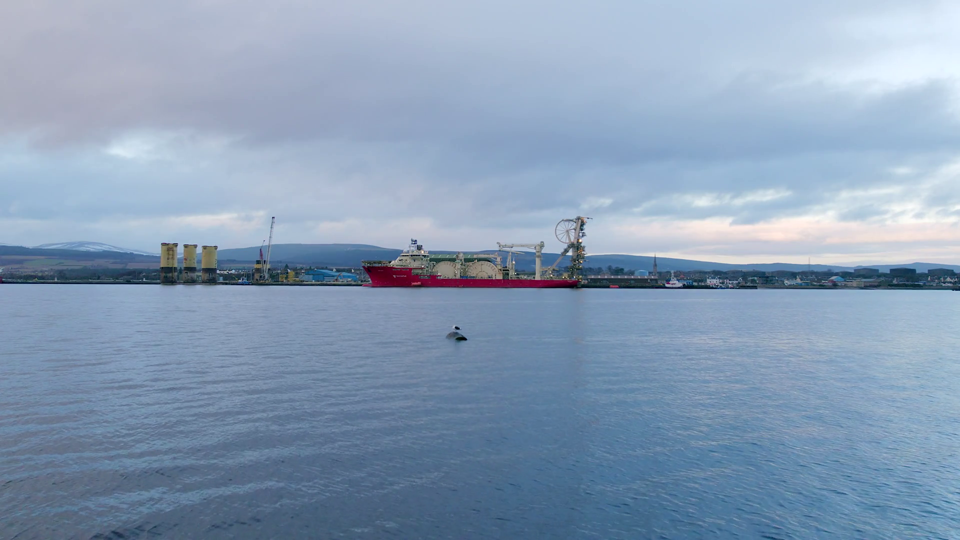 Pipe Laying Ship Docked At Port Stock Footage SBV-348561889 - Storyblocks