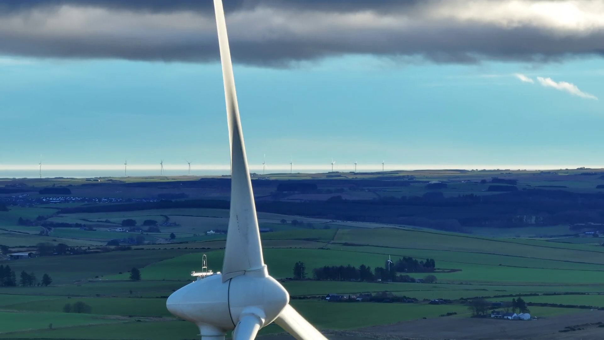 Onshore Wind Farm Turbines In Countryside Stock Footage SBV-348742075 ...