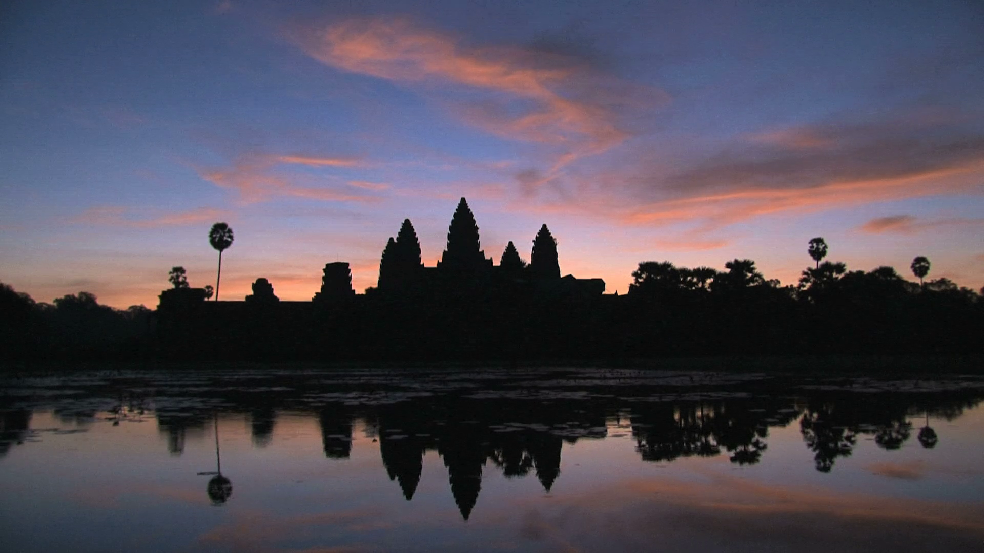 Cambodiabeautiful Morning Sunrise Angkor Wat Stock Footage SBV ...