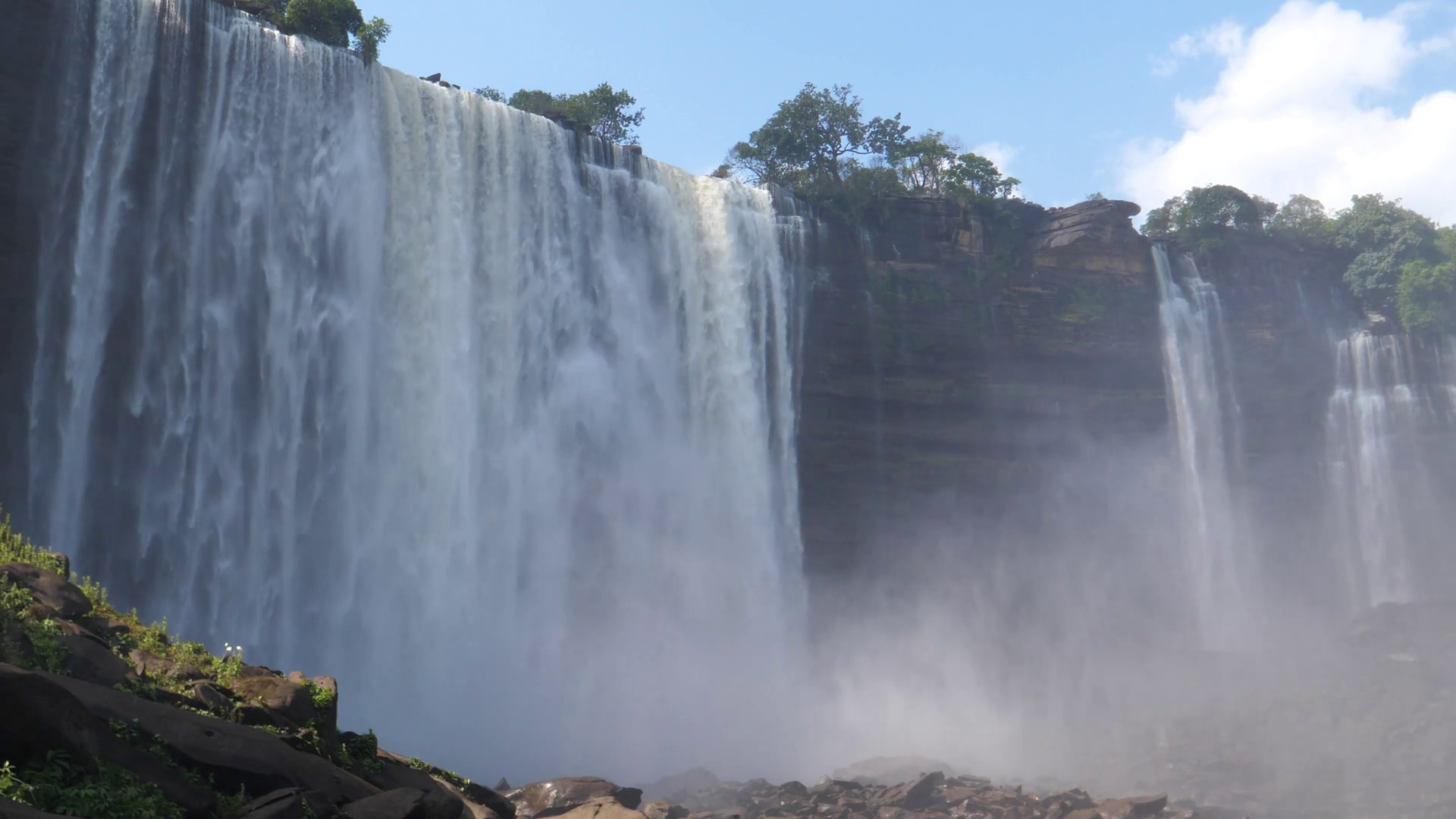 Close Up From Kalandula Falls In Angola Stock Footage SBV-338834490 ...
