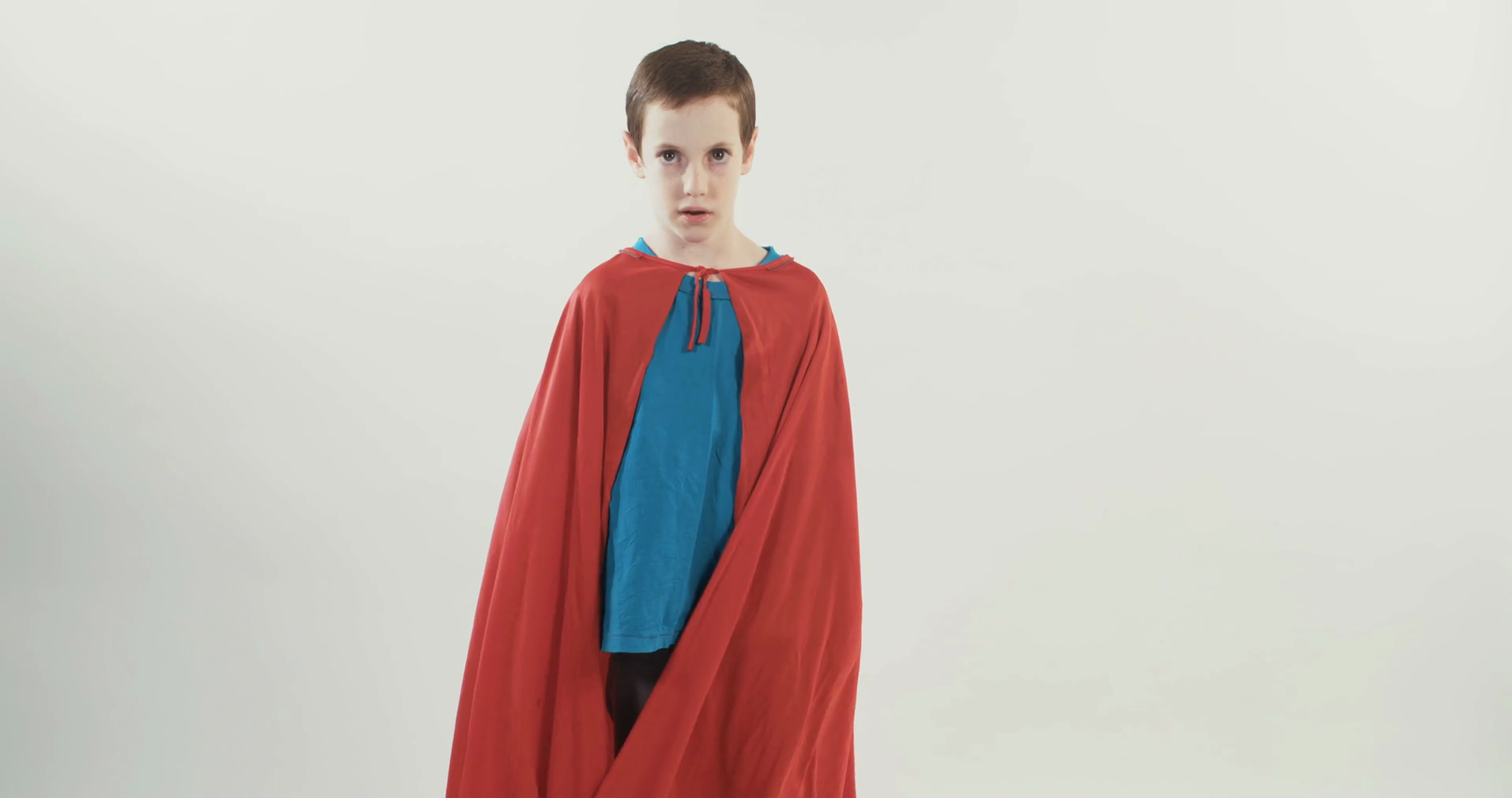 Boy Dressed With Superhero Cape In White Stock Footage SBV-310771152 ...