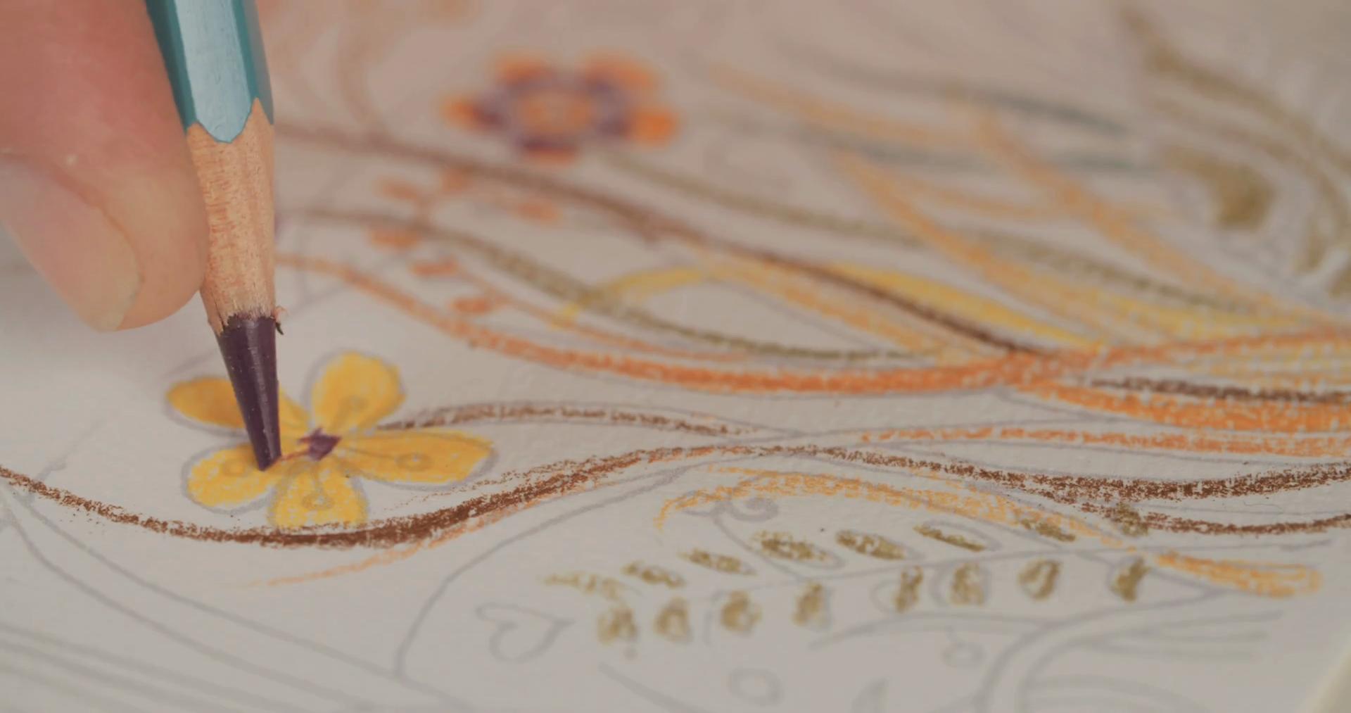 Close Up Of Artist Drawing With Colored Stock Footage SBV-306435036 ...