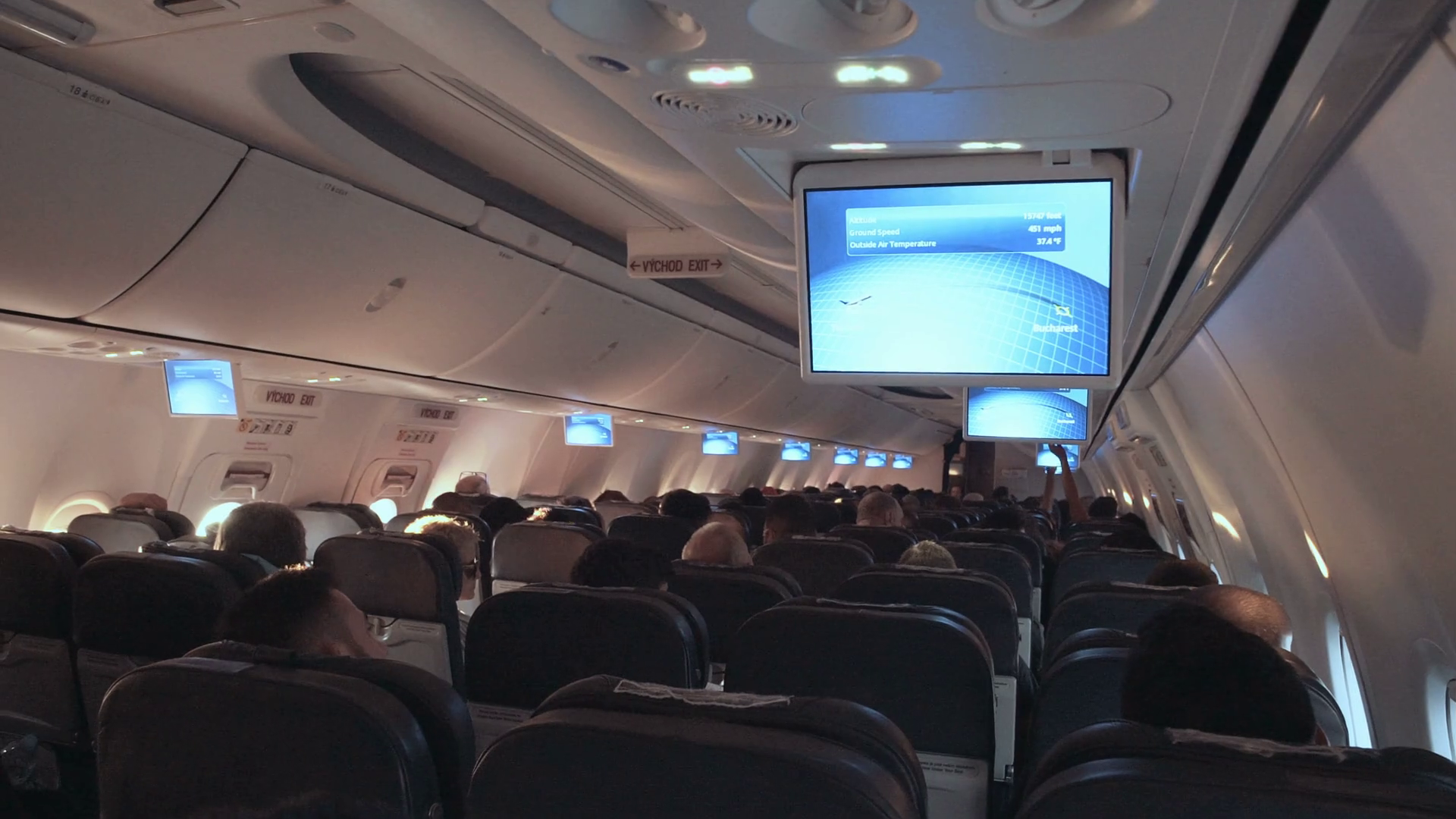 People Inside Airline Jet During Flight Stock Footage SBV-308834255 ...