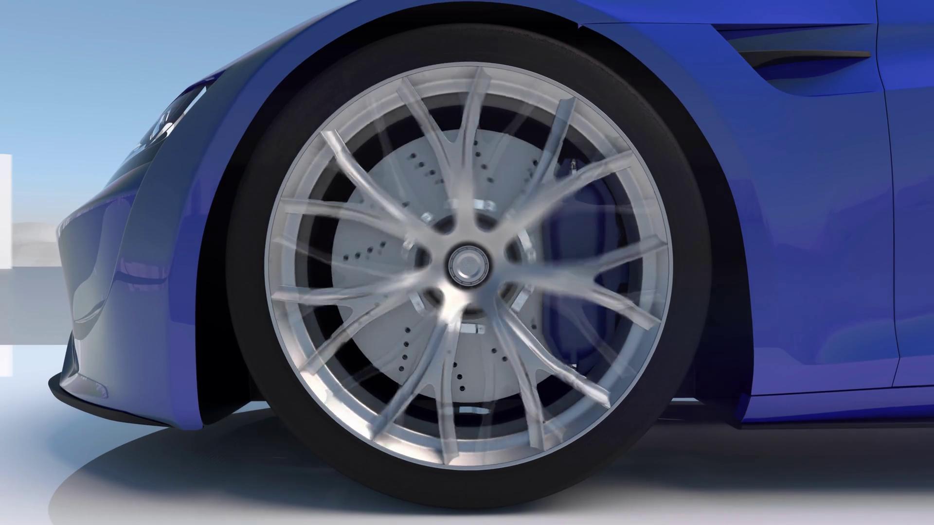 3d Render Of Blue Electric Concept Car Stock Motion Graphics SBV ...