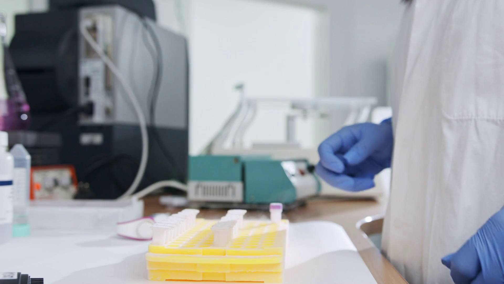 Scientist Examining Frozen Samples Takes Out Stock Footage SBV ...
