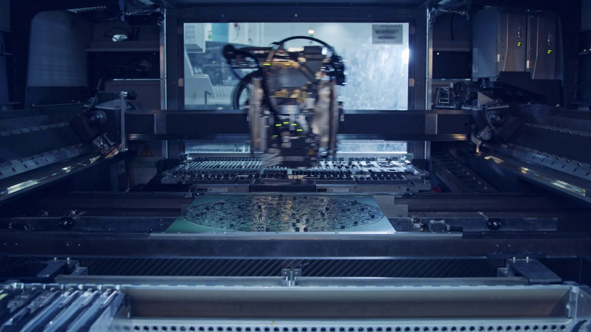 Advanced Smt Machine Places Components On Stock Footage SBV-329355183 ...