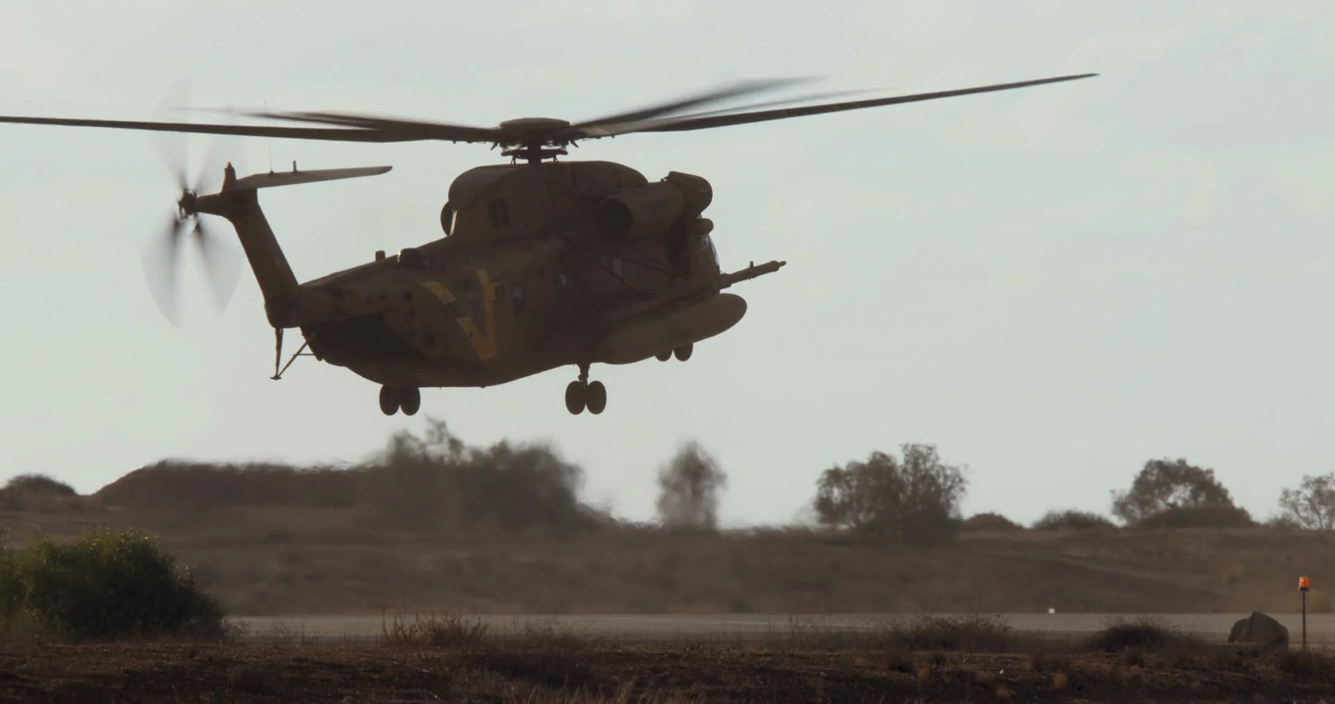 Ch-53 Helicopter Flying In Demonstration Stock Footage SBV-320882445 ...