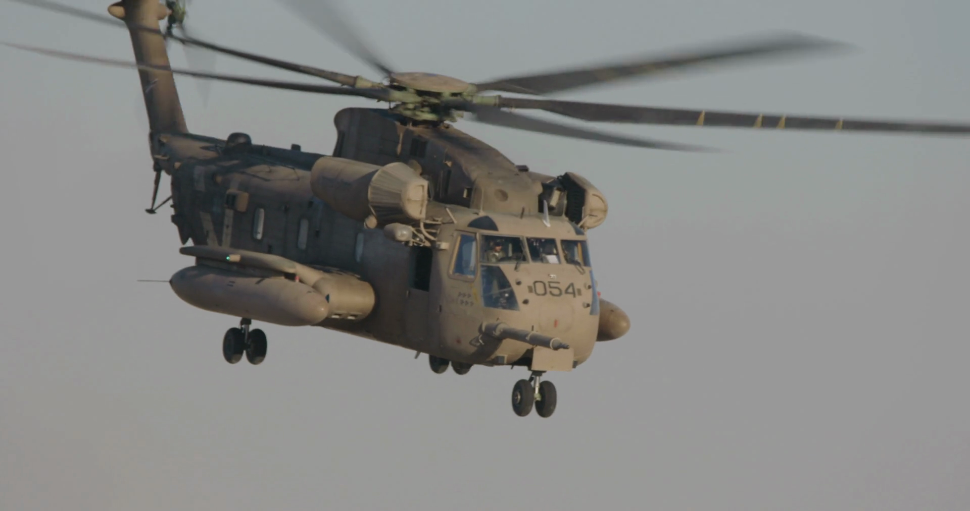 Ch-53 Helicopter On Rescue Mission In Desert Stock Footage SBV ...