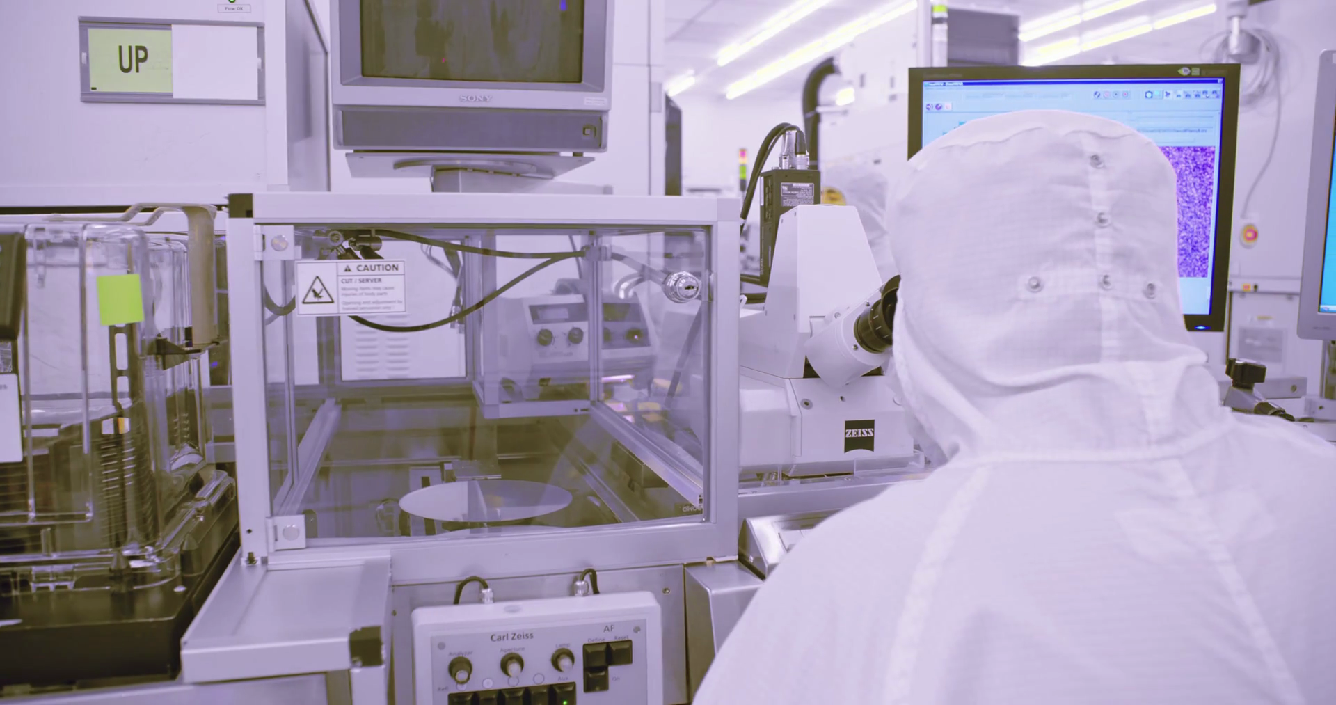 Clean Room Manufacturing Of Silicon Wafers Stock Footage SBV-336795620 ...