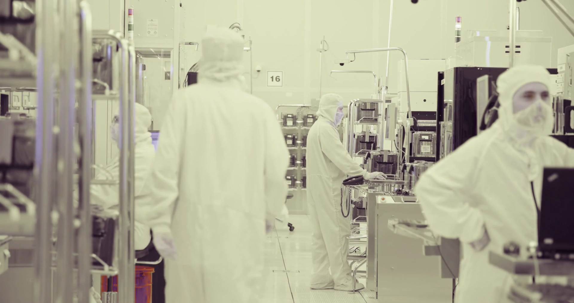 Clean Room Manufacturing Of Silicon Wafers Stock Footage SBV-336795481 ...