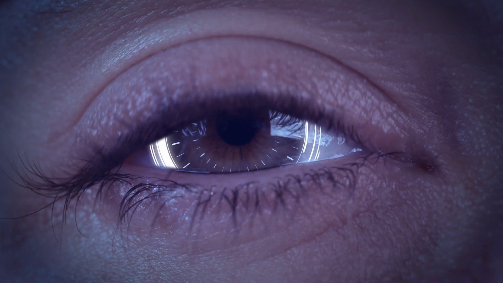 Close-up Of High Tech Cyber Eye With Stock Footage SBV-317174833 ...