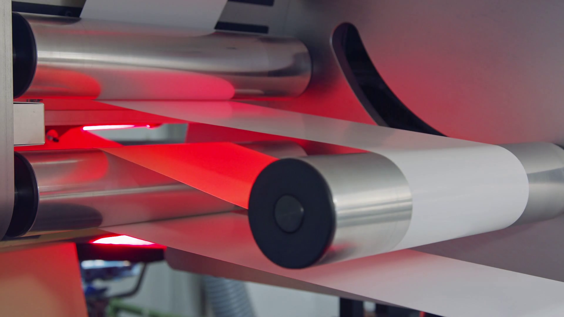 Closeup On Paper Moving Through Large Stock Footage SBV-330800791 ...