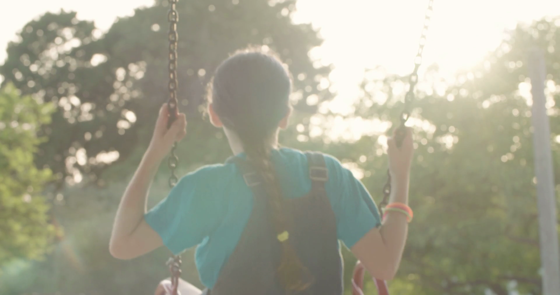 Gril Swinging Alone In Park - Slow Motion Stock Footage SBV-316331696 ...