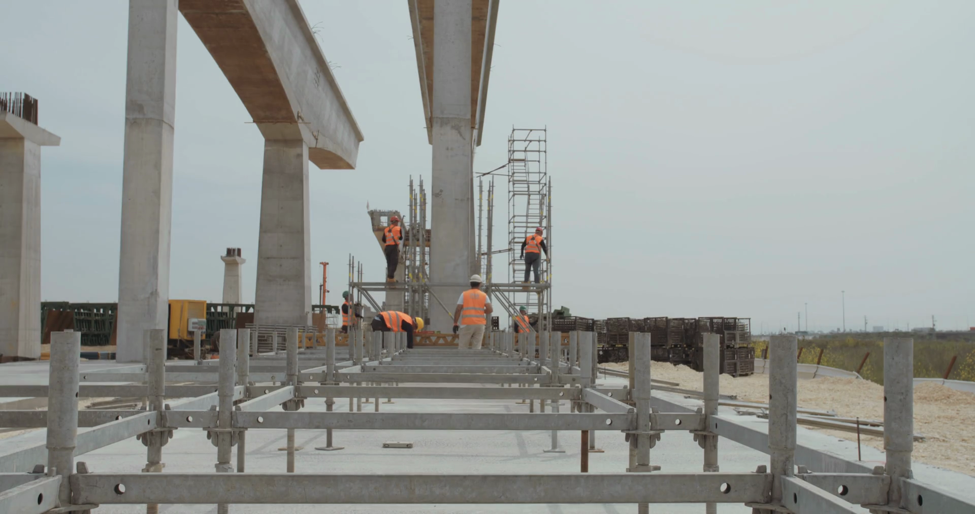 Highway Bridge Construction Project Stock Footage SBV-314582921 ...