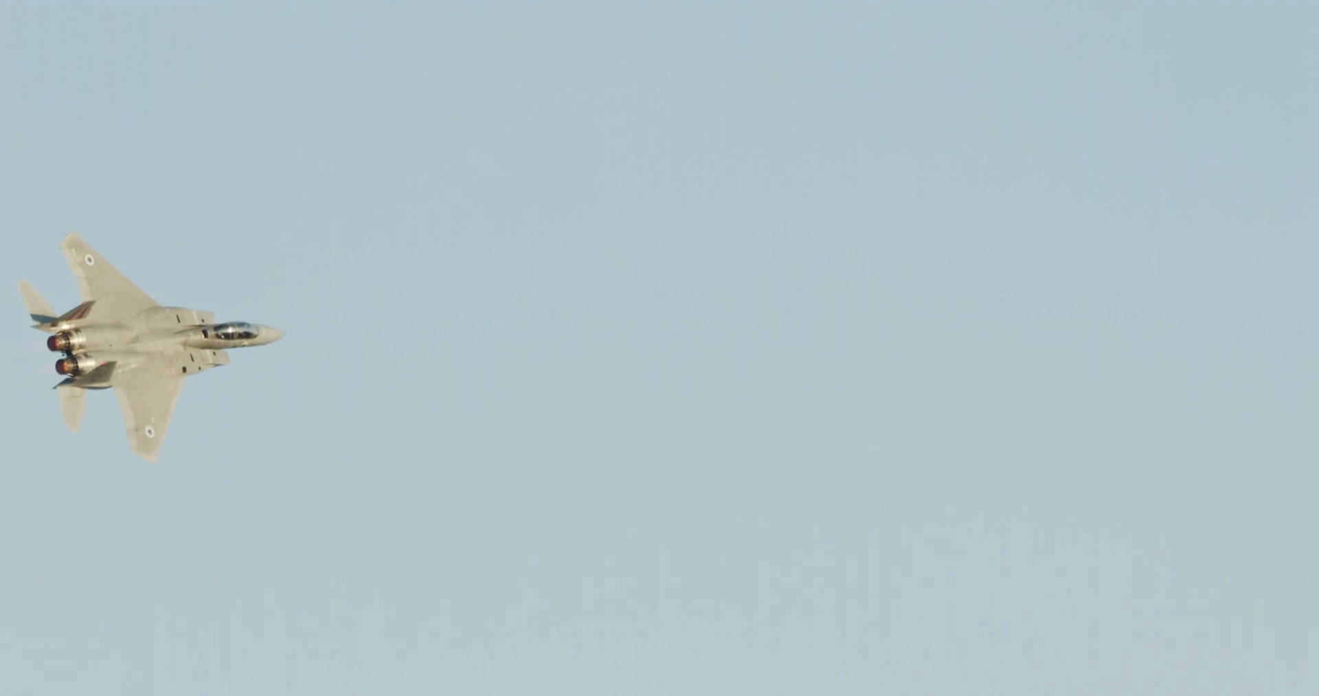 Israeli Air Force F-15 fighters during a dogfight practice Stock Video ...