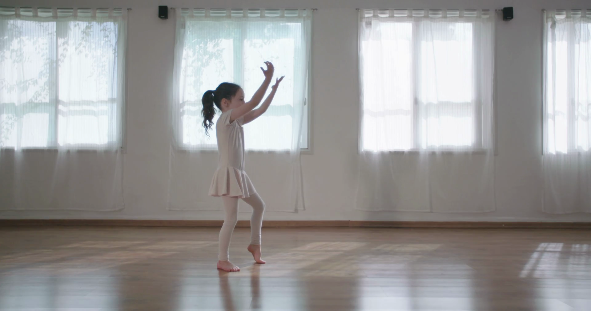 Little girl dancing alone in a studio Stock Video Footage 00:25 SBV ...