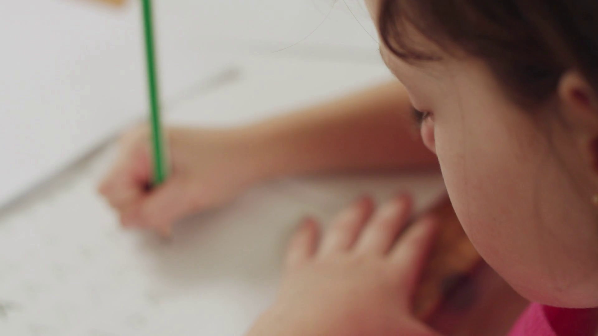 Little Girl Preparing English Homework Stock Footage SBV-327181352 ...