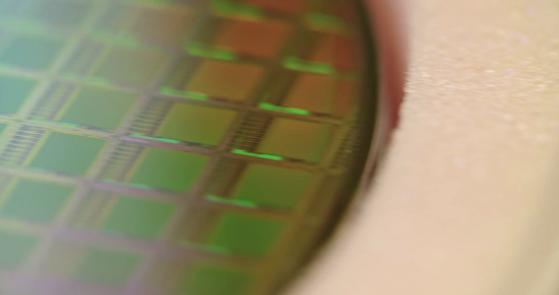 Macro footage of a Silicon wafer during manufacturing Stock Video ...