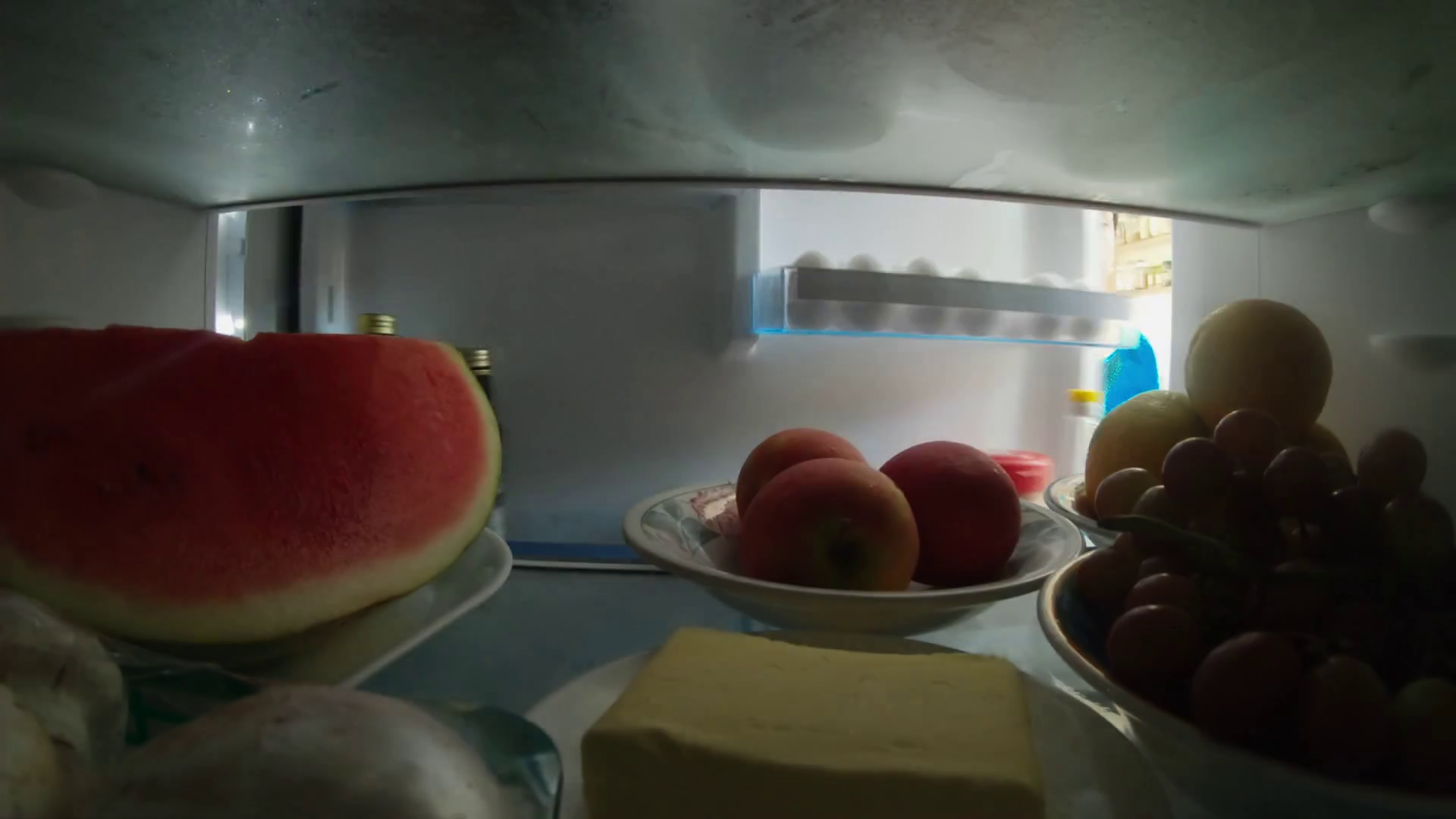 Pov Shot Inside Refrigerator Of Woman Stock Footage SBV-338555997 ...