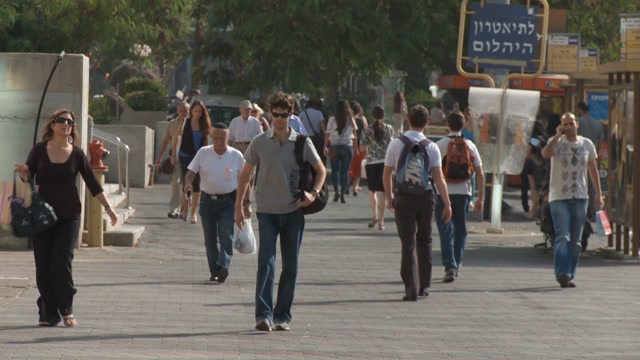 People Walking Israel Stock Footage: Royalty-Free Video Clips - Storyblocks