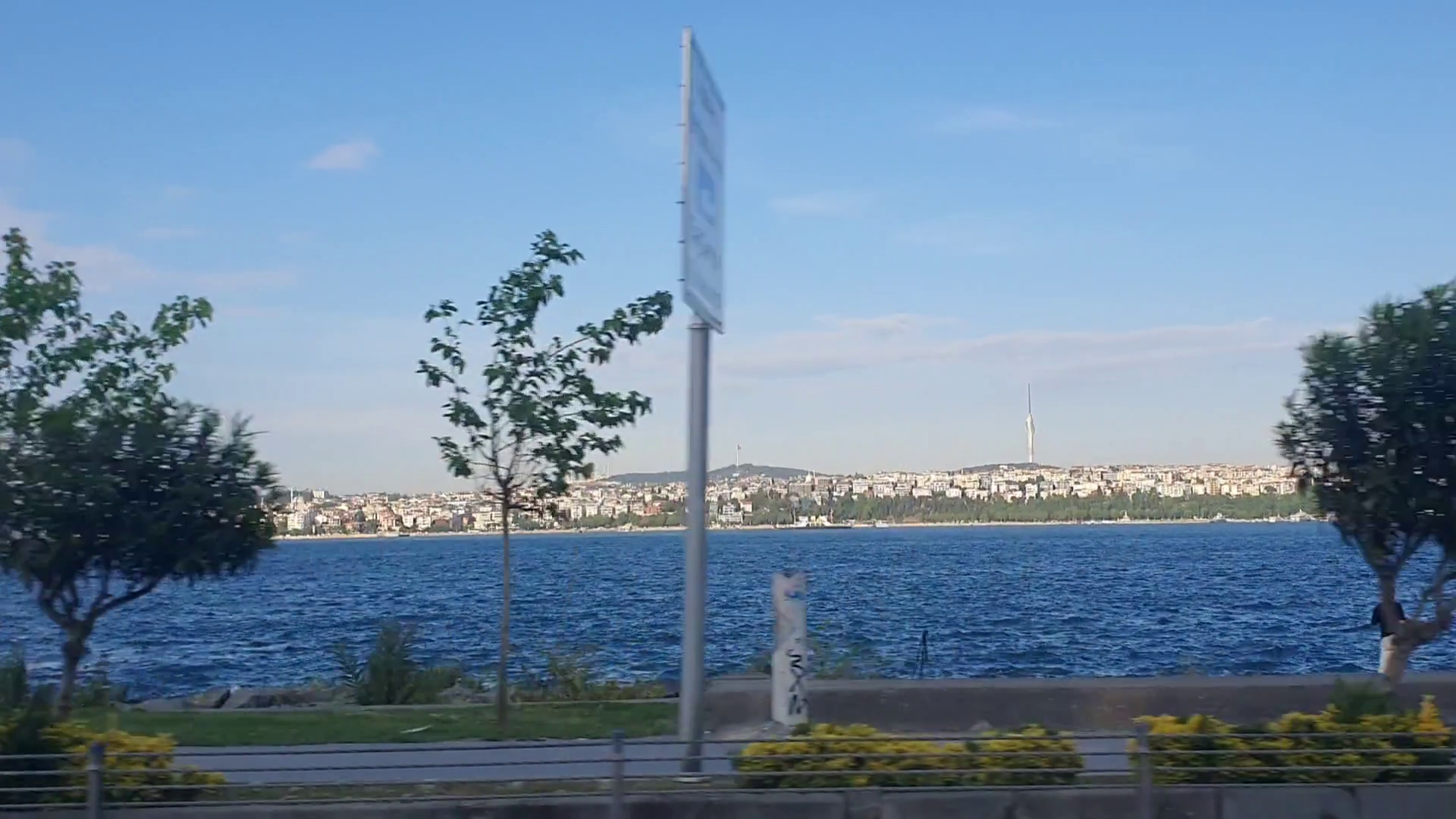 View Of Bosphorus Strait In Istanbul Turkey Stock Footage SBV-352393337 ...