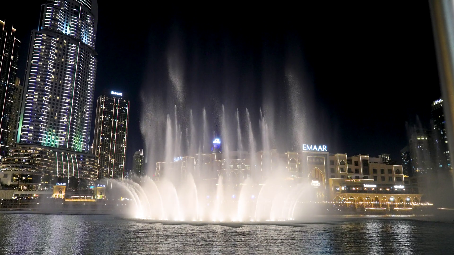 Dubai Water Fountain Show In Night Stock Footage SBV-348897351 ...