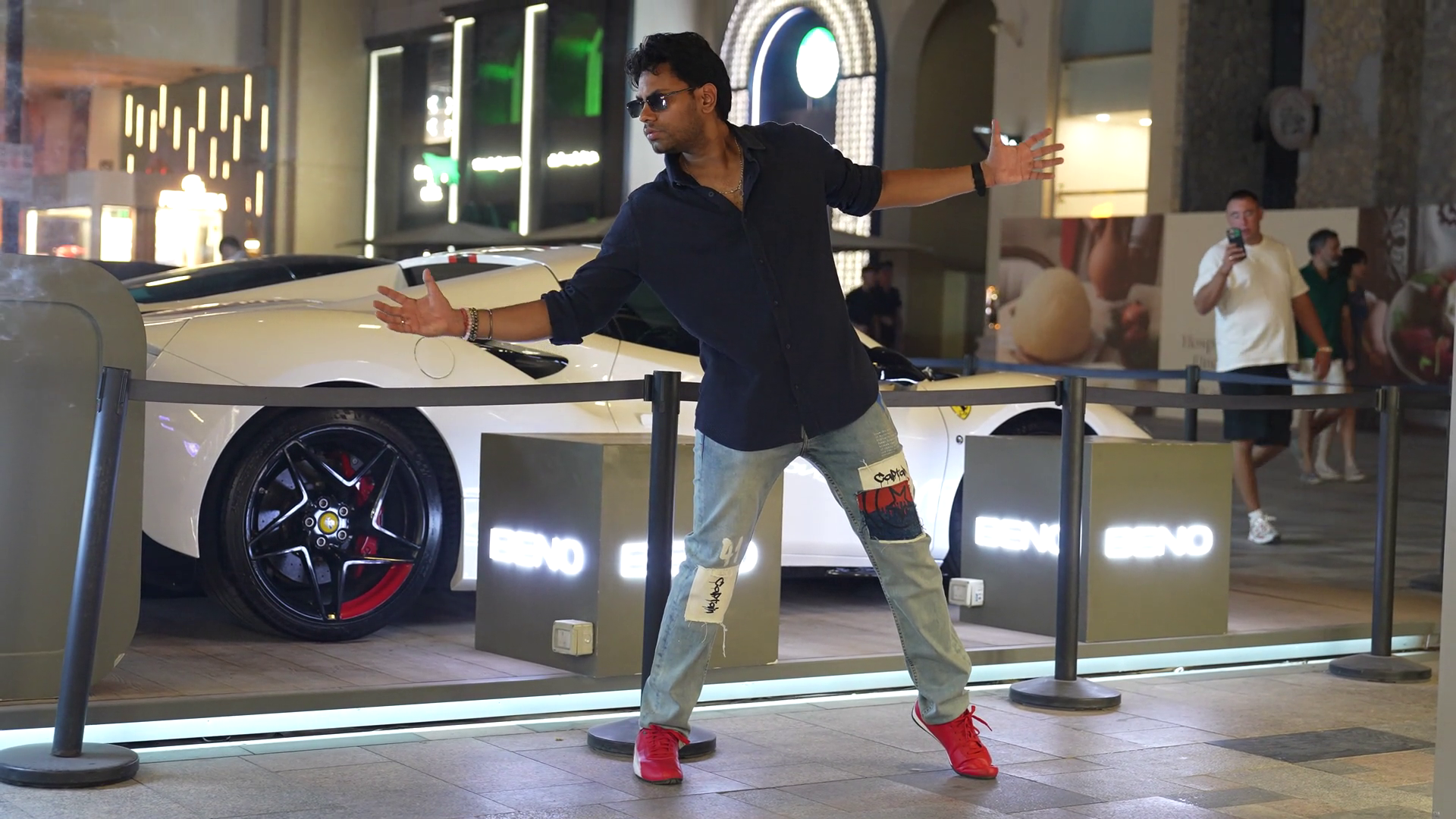 Indian Man Dancing On Streets Of Dubai At Stock Footage SBV-353284075 ...