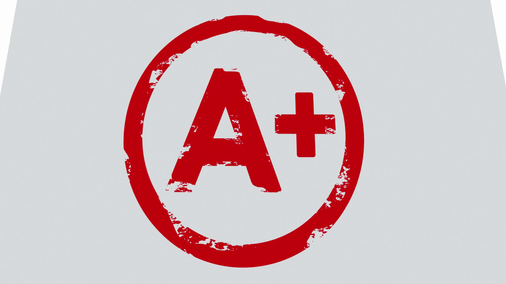 A+ Plus Report Card Grade Great Score Envelope Animation Motion ...
